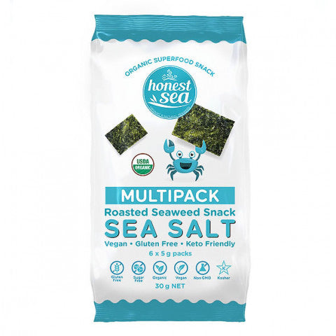 Honest Sea Organic Seaweed Snacks Sea Salt 6x5g – The Simple Market